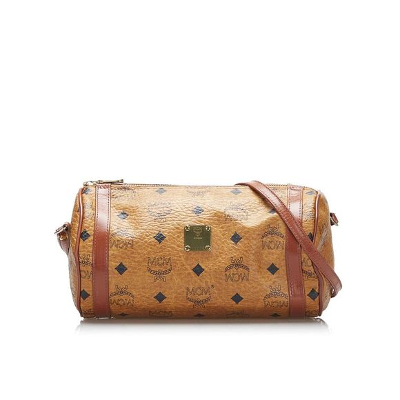 MCM | Bags | Pre Loved Mcm Visetos Barrel Crossbody | Poshmark
